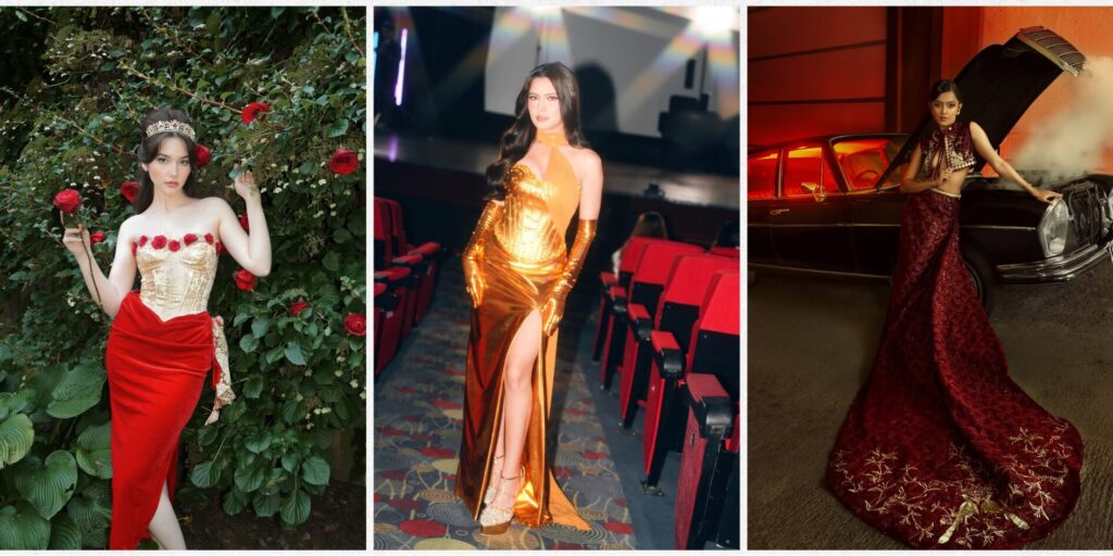 Striking Red and Gold Dresses: Iconic Looks for Unforgettable Entrances ...